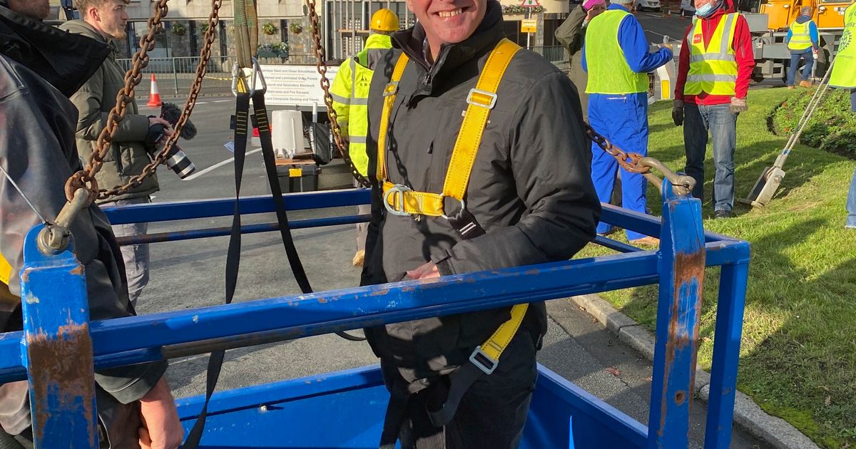 Bailiff puts star on Tree of Joy