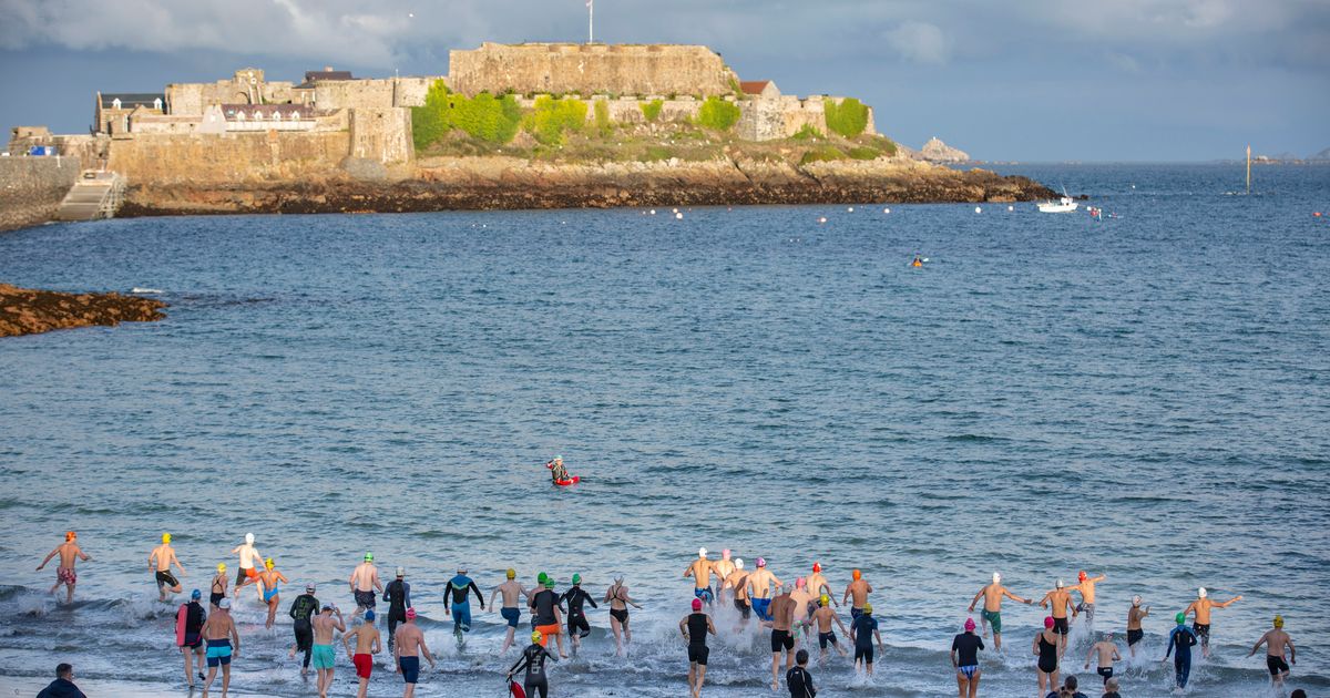 College students keep up tradition with castle swim