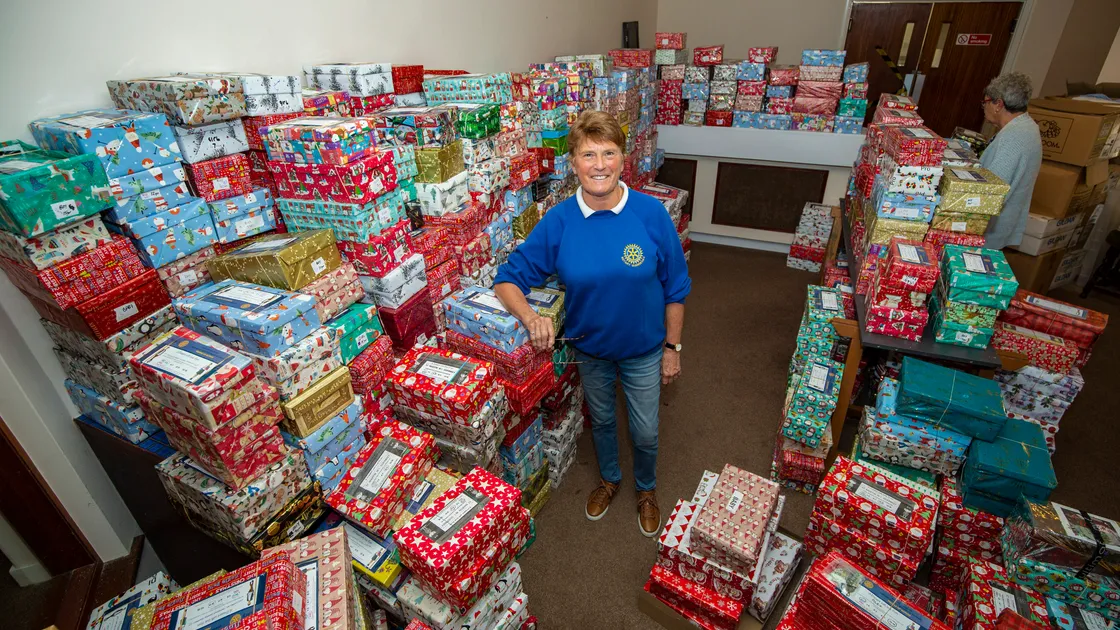 1,000 shoeboxes on first day
