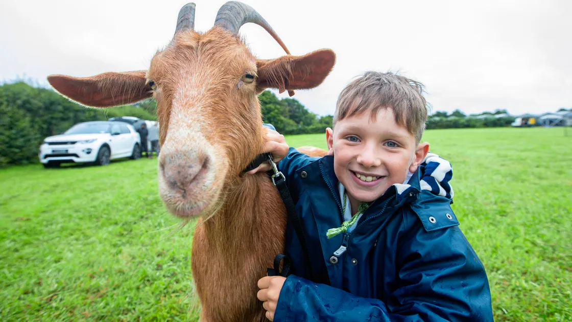 Kids on their best behaviour at Goat Show