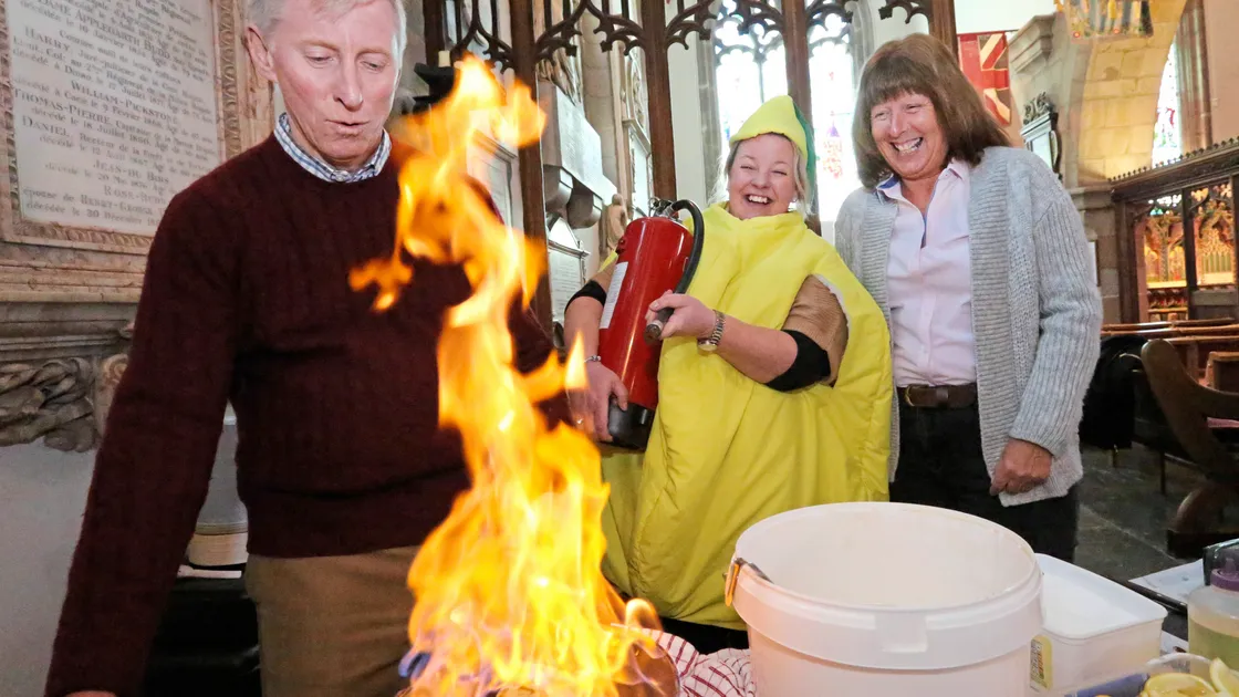 Sir Ian makes a flaming good pancake