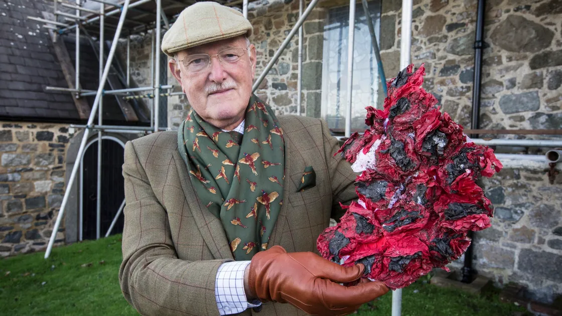 Poppy wreath desecrated by vandals at Vale Church