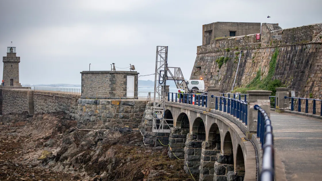 Castle Cornet bridge inspection under way