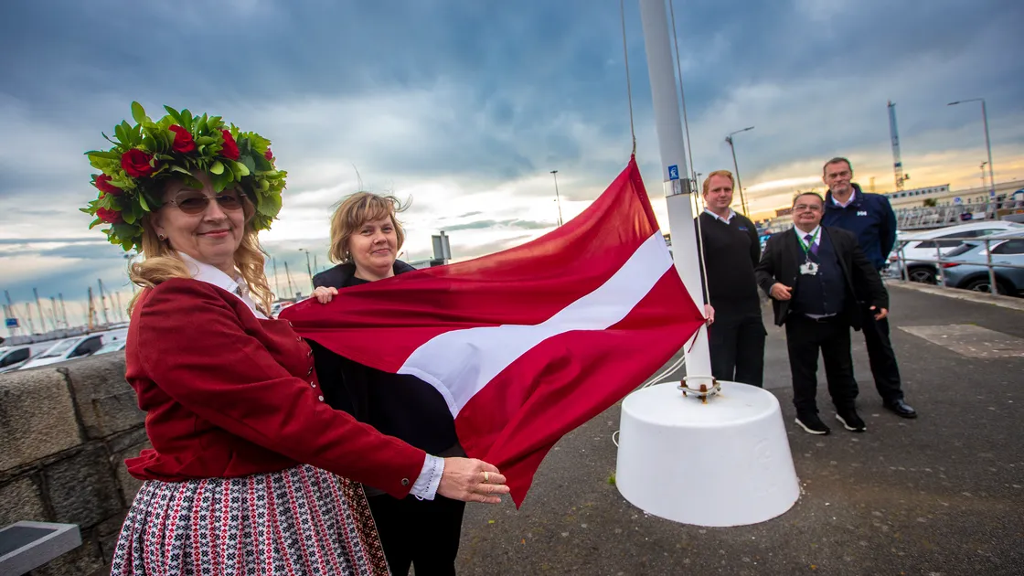 Latvian flag raised to mark country’s independence