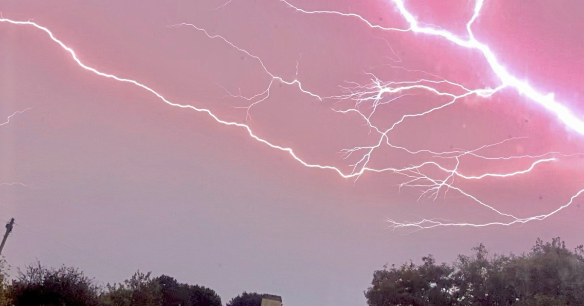 Lightning strikes island as storms break dry spell
