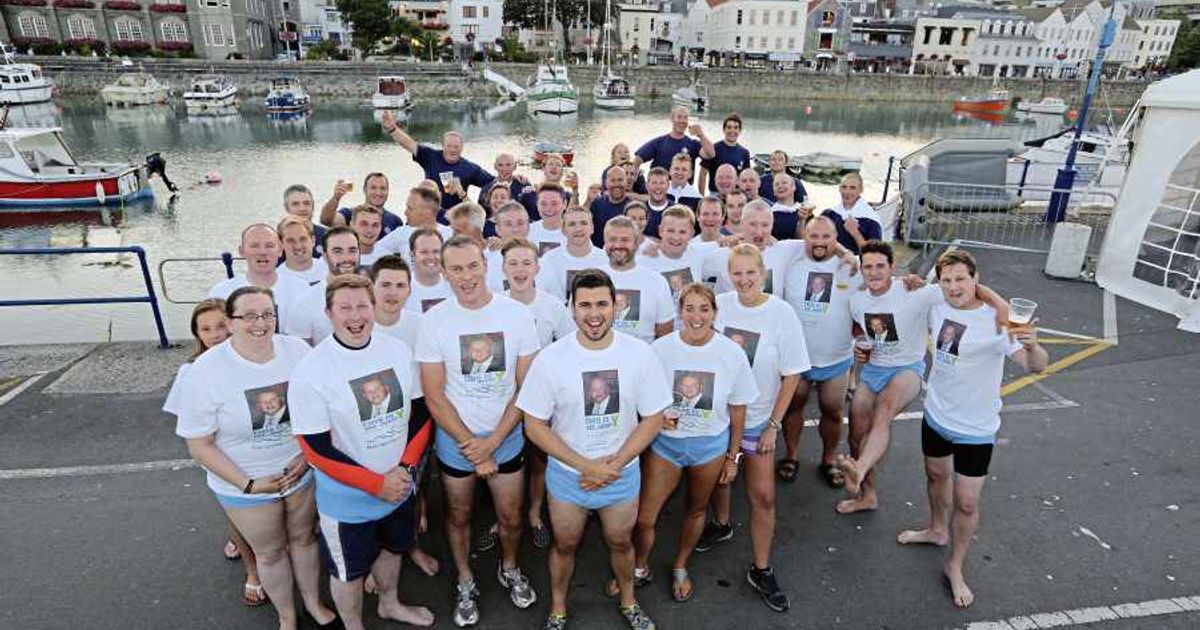 Harbour plunge in memory of JESCC operator