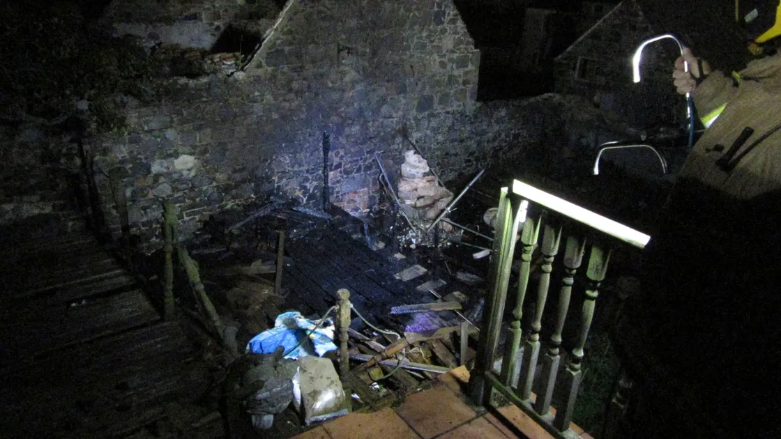 '45ft flames' seen as gas ignites in garden