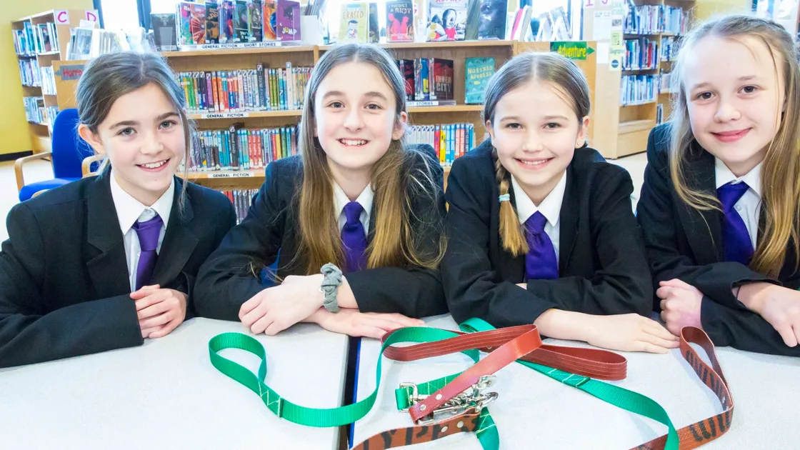 Students make dog leads out of old fire hoses