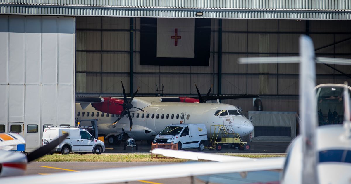 Aurigny’s newest ATR undergoes some unforeseen maintenance