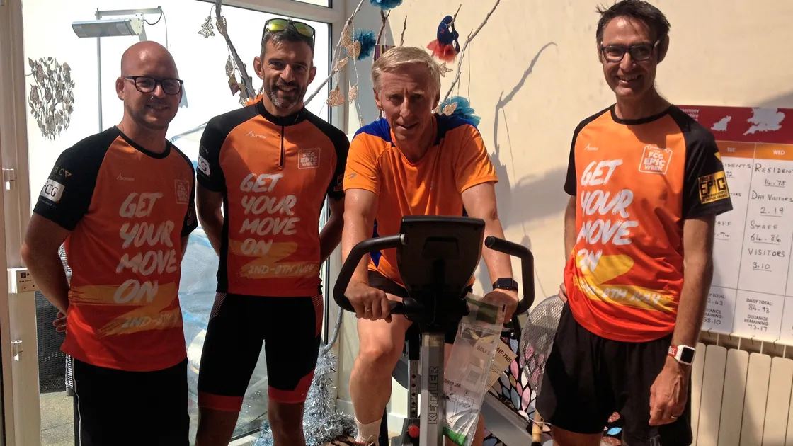 Sir Ian gets pedalling for This is Epic and the Cheshire Home