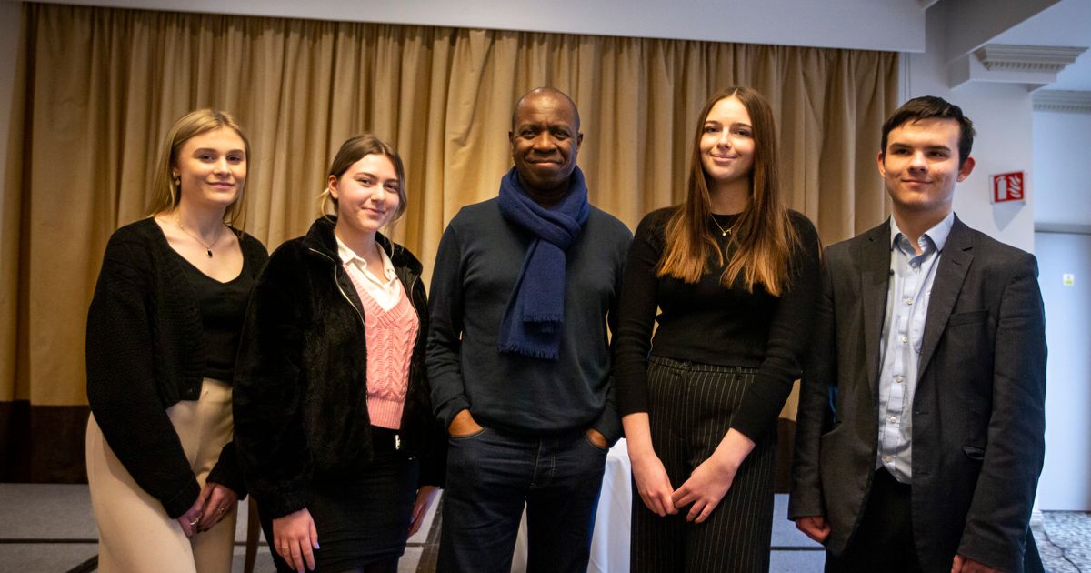 Media students get advice from BBC News anchor Clive Myrie