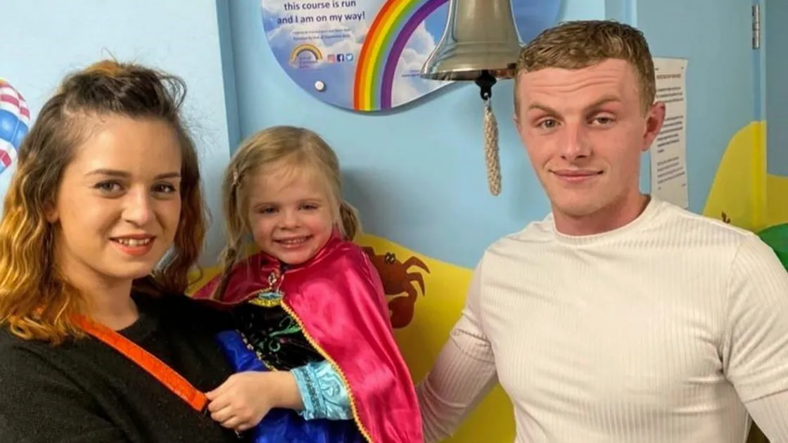 Lochie is first child to ring Frossard’s ‘end of treatment’ bell