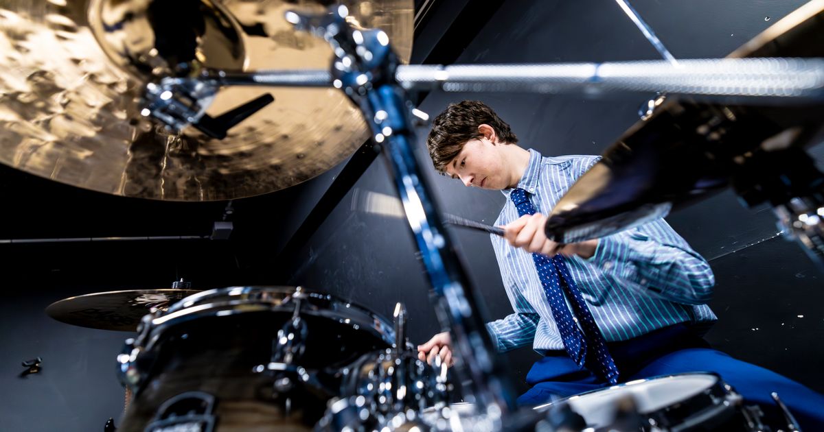 Student drummer singled out for praise by Eisteddfod adjudicator