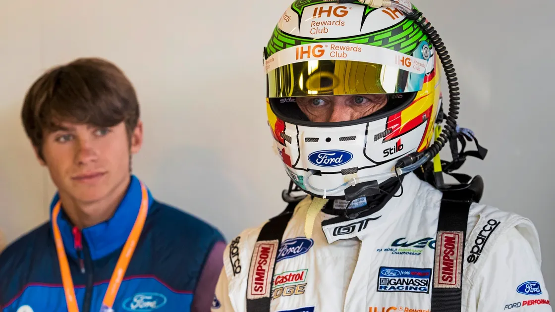 Priaulx ‘Snr’ on the podium at Silverstone